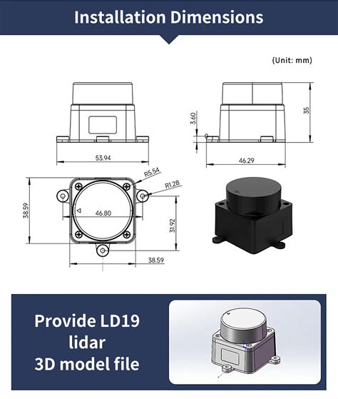 Fhl Ld19 Lidar Sensor 12meter 39ft 360° Ranging Walnut Size 30k Lux Resistant Provide