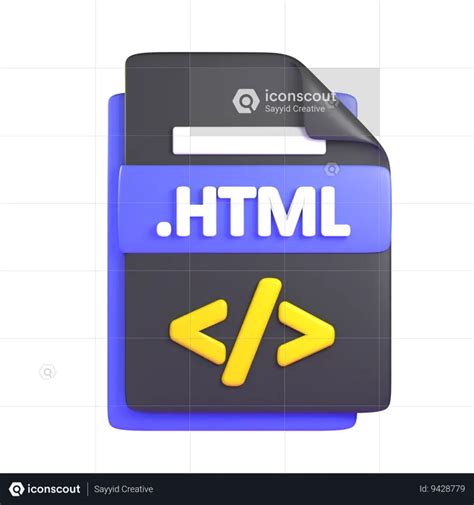 Html File 3d Icon Free Download Design And Development 3d Icons Iconscout