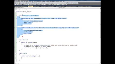 C 4 0 Dynamic Part 5 Dynamicobject Youtube