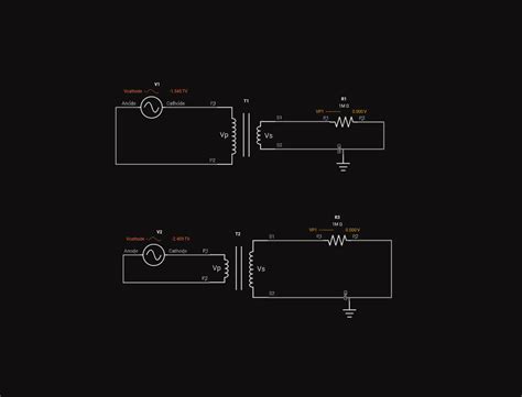 Schematic For Example Simulation Of Types Of Transformers Two