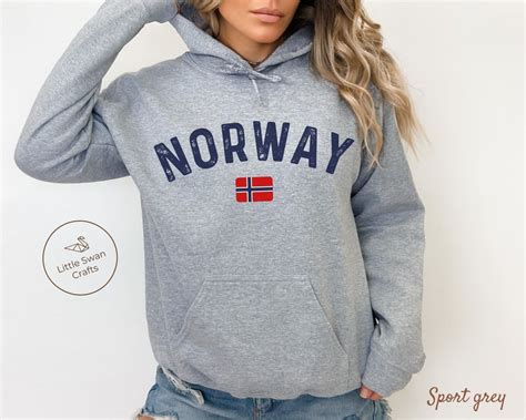 Norway Hoodie Norwegian Flag Hooded Sweatshirt Unisex Etsy