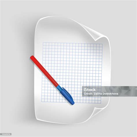 현실적인 펜 귀하의 기록 벡터 일러스트 레이 션에 대 한 종이와 종이의 흰 시트 개념에 대한 스톡 벡터 아트 및 기타 이미지 개념 교육 기업 비즈니스 Istock