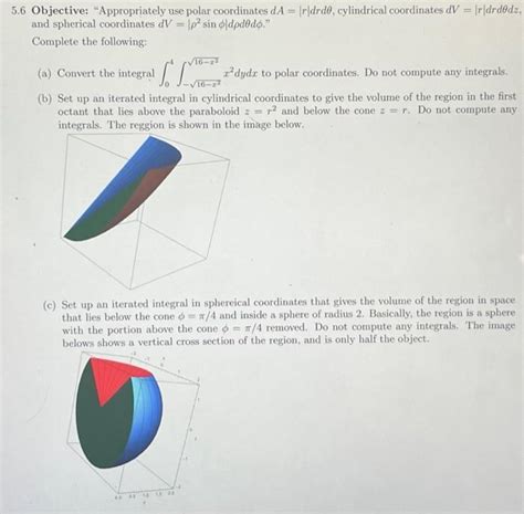 solved 6 objective appropriately use polar coordinates