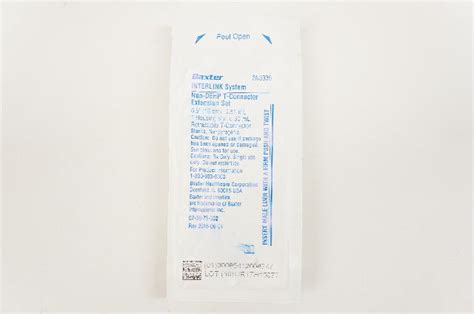 Baxter 2n339 Interlink System Non Dehp T Connector Extension Set 6 5inch