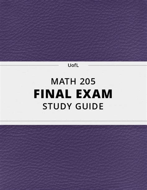 MATH 205 Final Exam Guide Ultimate 42 Pages Long Study Guide