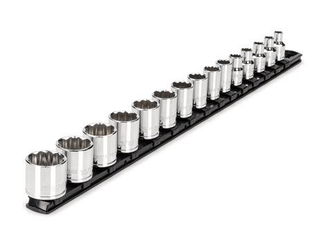 38 Inch Drive Shallow 12 Point Socket Set 14 1 In Tekton
