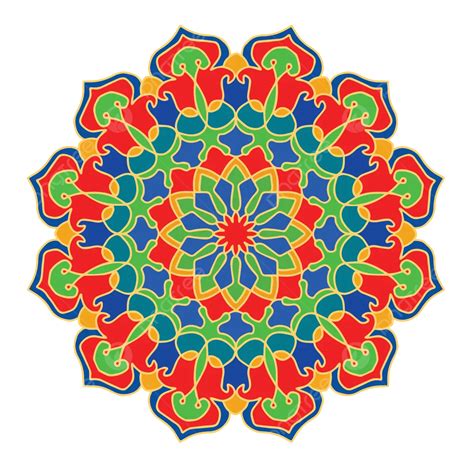 다채로운 만다라 예술 아름다운 꽃 장식 벡터 만다라 둥근 당초 Png 일러스트 및 벡터 에 대한 무료 다운로드 Pngtree