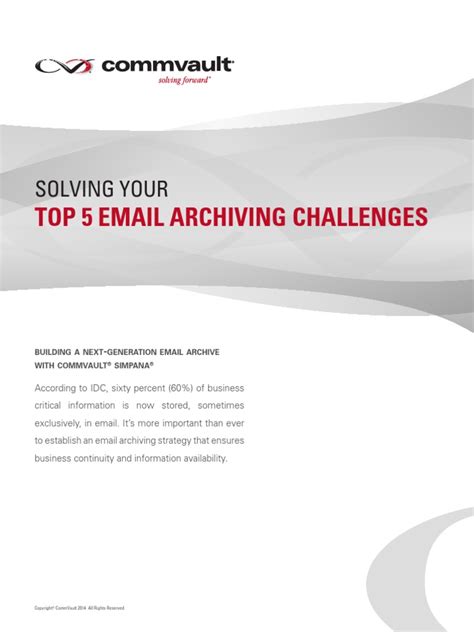 Solving Your Top 5 Email Archiving Challenges Pdf Cloud Computing