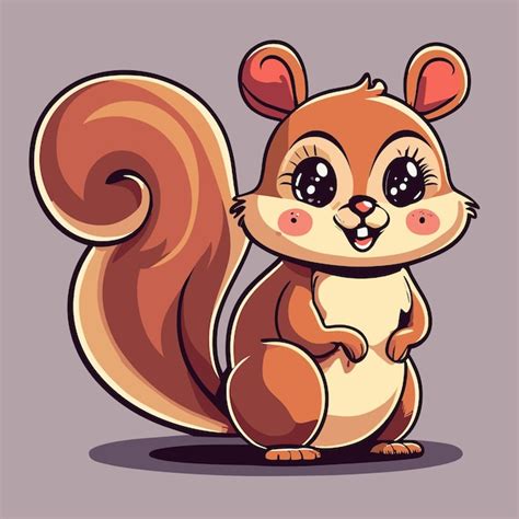 Premium Vector Cute Squirrel Vector Design