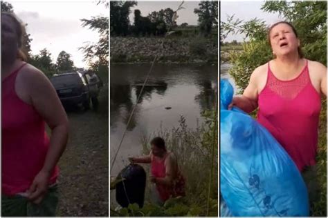 Man Throwing Garbage In The River