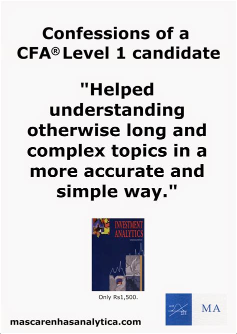 Investment Analytics Helping One CFA Level 1 Candidate At A Time 8
