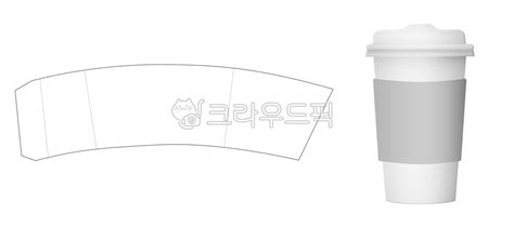컵홀더 목업 테이크아웃 종이컵 컵 사진이미지일러스트캘리그라피 Lek작가