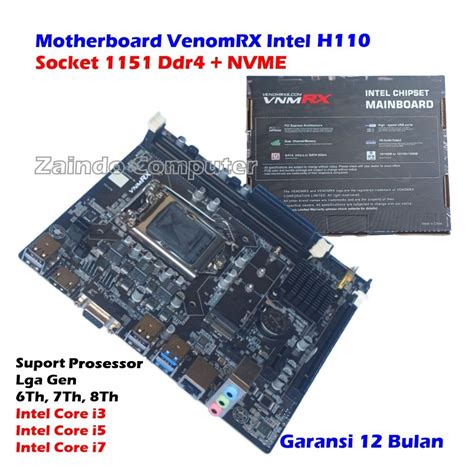 Jual Matherboard Venom Rx H110 Ddr4 Socket 1151 Slot Nvme For Gen 6th7th Venom Rx Intel H110