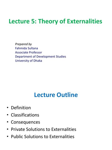 Lecture 5 Theory Of Externalities Pdf Externality Taxes