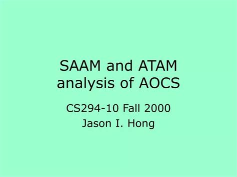 Ppt Saam And Atam Analysis Of Aocs Powerpoint Presentation Free