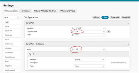 Solved Cisco Codec EQ Serial Interface Not Giving Response Cisco Community