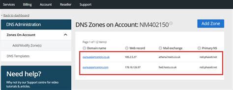 Accessing Your DNS Zone Files Support Centre Names Co Uk