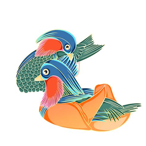 摄图网402132389害羞的鸳鸯