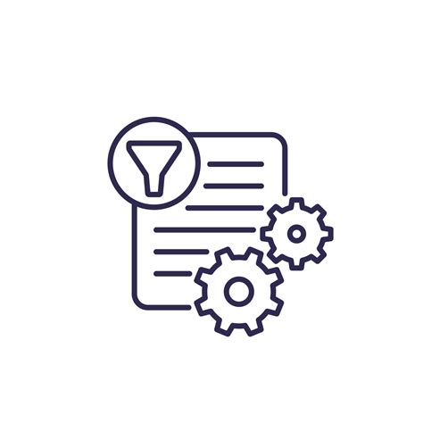 Data Filtering Line Icon Vector 10702720 Vector Art At Vecteezy