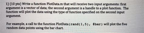 Solved 1 10 Pts Write A Function Plotdatam That Will
