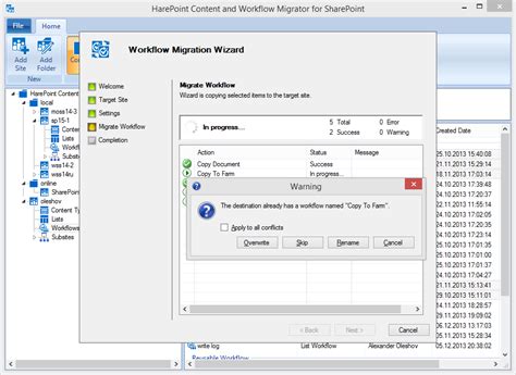 Harepoint Content And Workflow Migrator For Sharepoint Screenshots