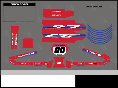 Crf Custom Name And Number Only Graphics Jdubs Racing