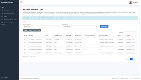 Employee Duty Tracking System Core Php Mysql Workforce Management App