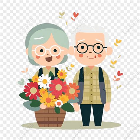 조부모의 날 그림 미술 할머니 아름다운 Png 일러스트 무료 다운로드 Lovepik