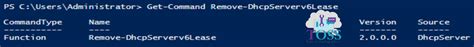 remove dhcpserverv6lease powershell cmdlet toss