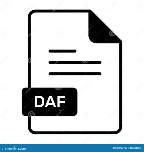 An Amazing Vector Icon Of Daf File Editable Design Stock Illustration Illustration Of
