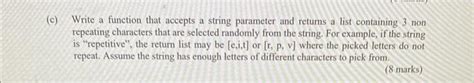 Solved Write A Function That Accepts A String Parameter And