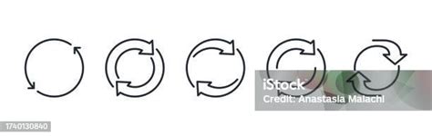 전송 교환 교환 회전 뒤집기 개념 원형 화살표 편집 가능한 획 윤곽선 아이콘은 흰색 배경 평면 벡터 그림에 분리되어 있습니다 완벽한 픽셀 64 엑스 64 새로운에 대한 스톡