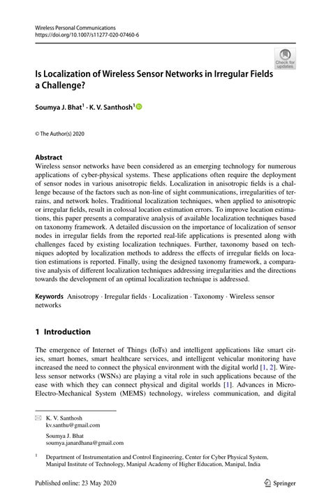 Pdf Is Localization Of Wireless Sensor Networks In Irregular Fields A Challenge