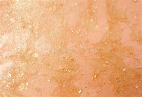 Abstract Background With Soft Peach Gradient And Shining Golden Glittering Shimer Stock