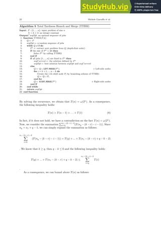 An Exact Exponential Branch And Merge Algorithm For The Single Machine