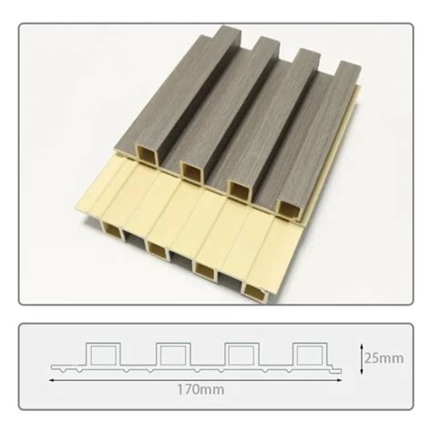 Wooden Grain Pvc Wpc Interior Fluted Wall Panels Designs For Decoration