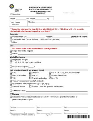 Fillable Online Order Set Template Fax Email Print PdfFiller