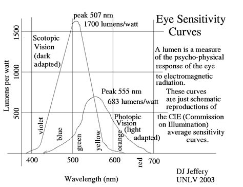 Human Eye Luminosity Function