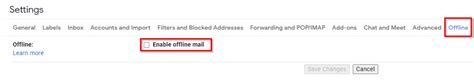 How To Enable Offline Mode In Gmail I Have A Pc