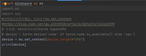 pytorch中的torch device该如何迁移到mindspore中 pytorch转mindspore csdn博客
