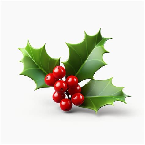 Premium Photo A Holly Berry With Leaves