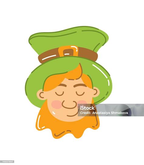 녹색 모자 캐릭터 성 패트릭의 날에 레프 러콘 벡터 일러스트 레이 션 플랫 스타일 St Patricks Day에 대한 스톡 벡터 아트 및 기타 이미지 St