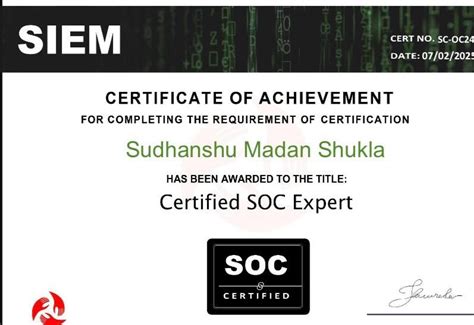 Socanalyst Blueteam Cybersecurity Siem Incidentresponse… Sudhanshu Shukla