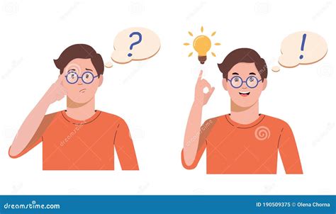 Problem Solving Concept A Man Thinks And Solves A Problem Stock Illustration Illustration Of