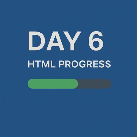 it s been six days since i started learning html and i ve been trying