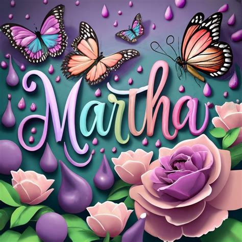Martha Mothers Day Flower Pot Name Design Art Martha