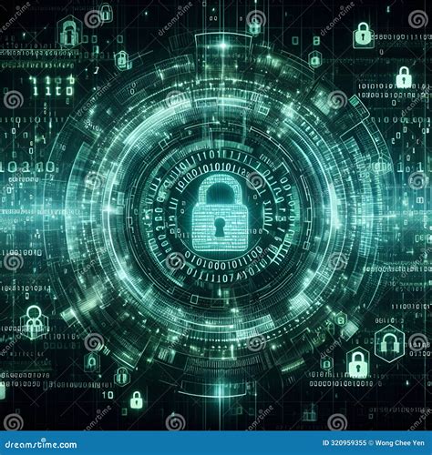 Cyber Security Lock Green Matrix Wallpaper Design Stock Image Image Of Design Lock 320959355