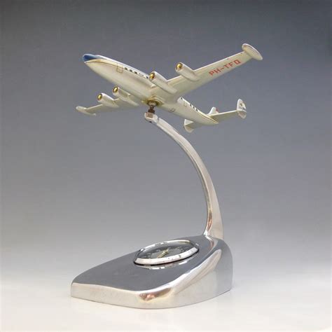 Lockheed Super Constellation Model On Stand With Clock Bentleys London