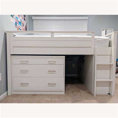 Pottery Barn Low Loft Bed With Desk And Drawers Aptdeco