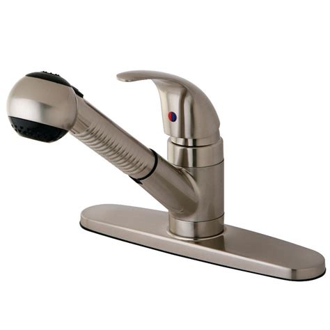 Kingston Brass Kb701sp Single Handle Pull Out Kitchen Faucet Tub
